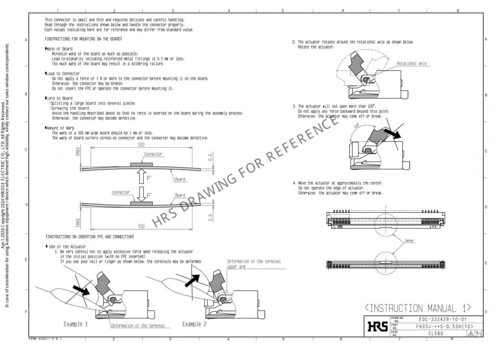 HRS FH33J FPC insertion instructions page 4