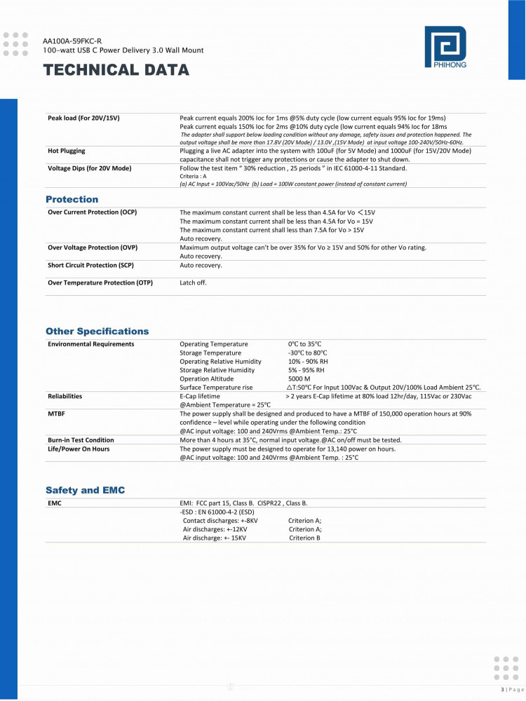 AA100A-59FKC-R technical document page 3