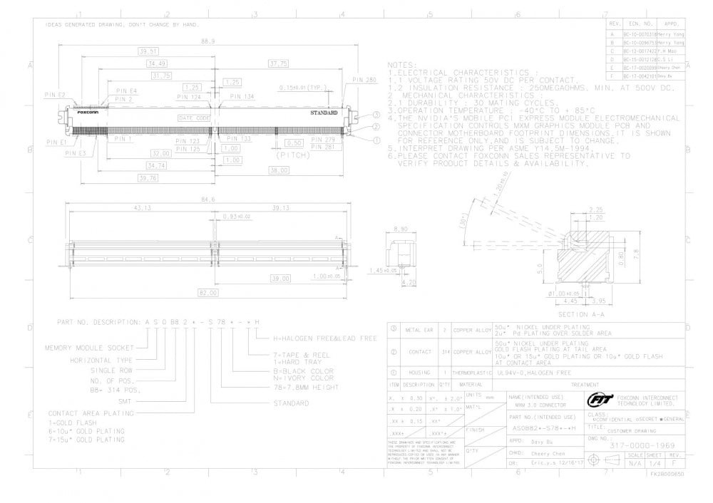 FOXCONN AS0B826-S78B-7H drawing page 1