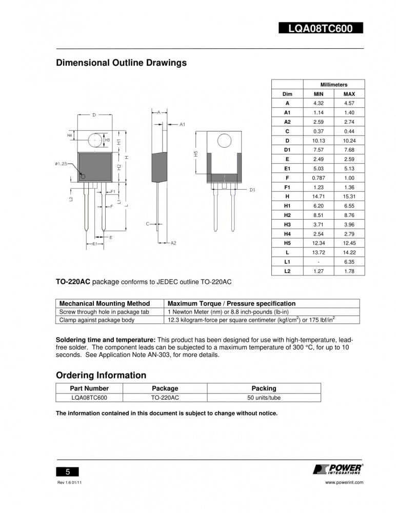 LQA08TC600 datasheet page 5
