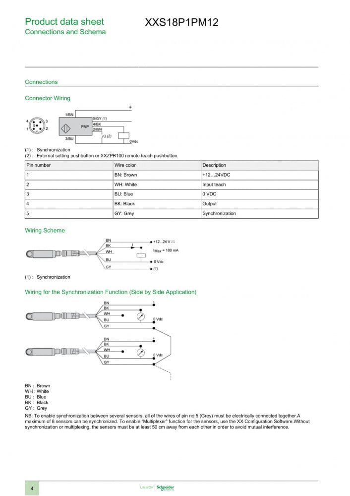 XXS18P1PM12 technical document page 4