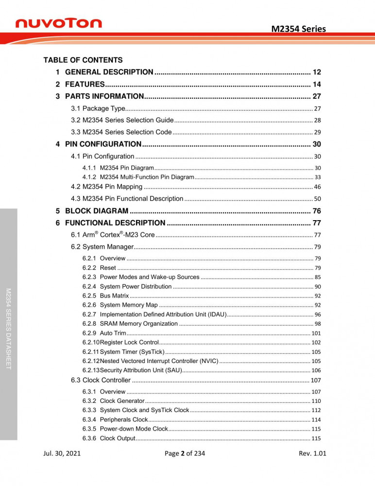 M2354 datasheet page 2