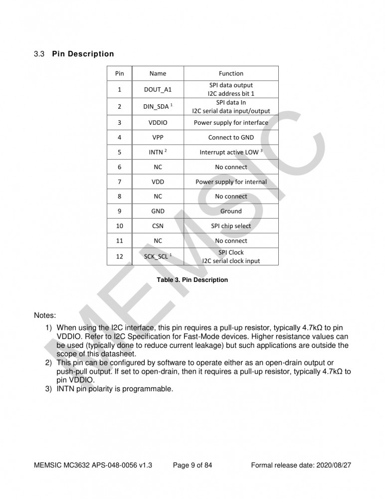 MC3632 technical document page 9