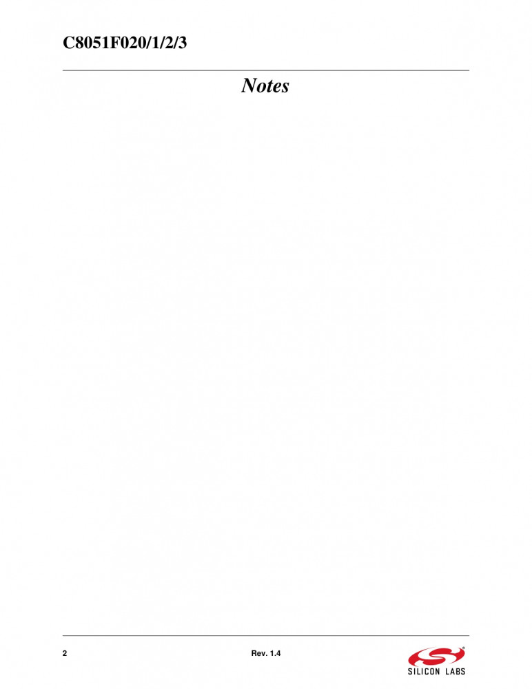 C8051F020 datasheet page 2