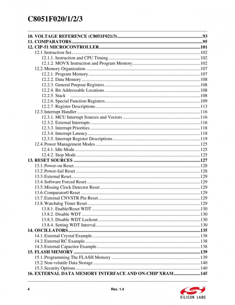 C8051F020 datasheet page 4