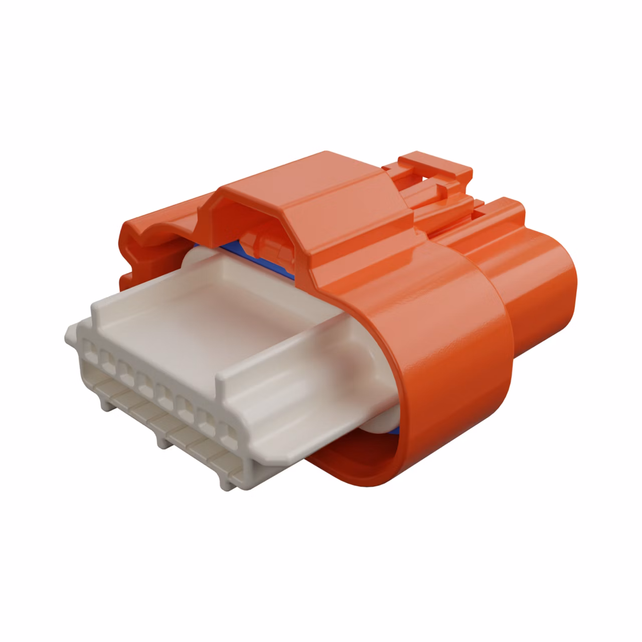 Squba Sealed Receptacle Assembly, 1.80mm Pitch, Single Row, 8 Circuits, Orange for sale