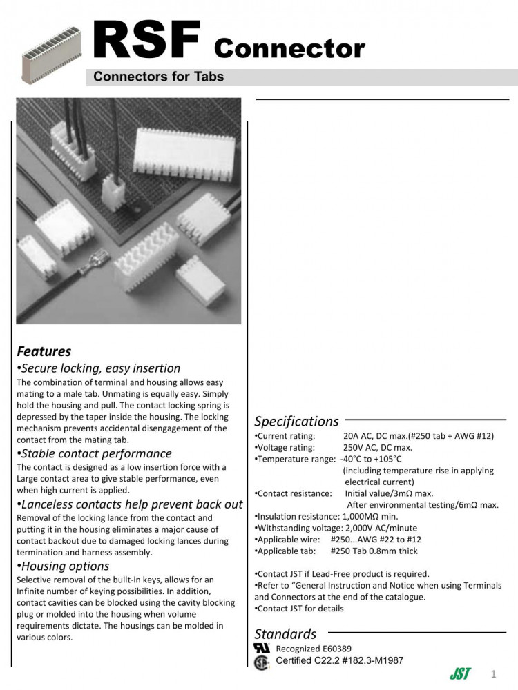 JST RSF documentation page 1