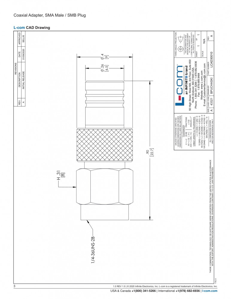 L-com LCAD30010 technical document page 3