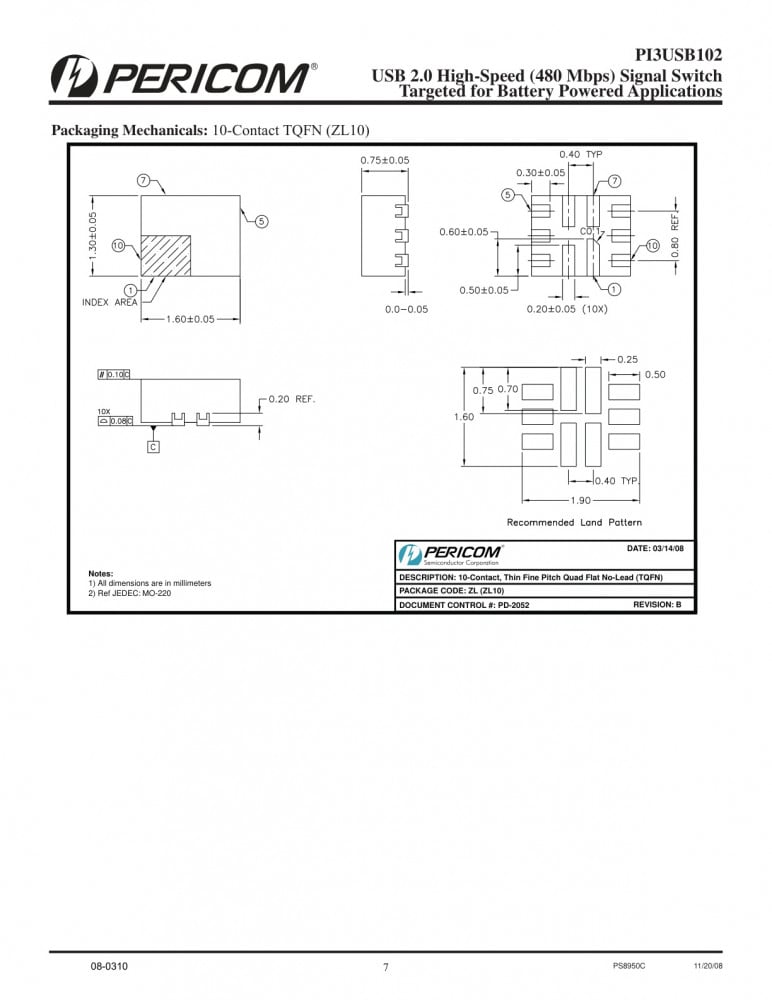 PI3USB102ZLEX datasheet page 7