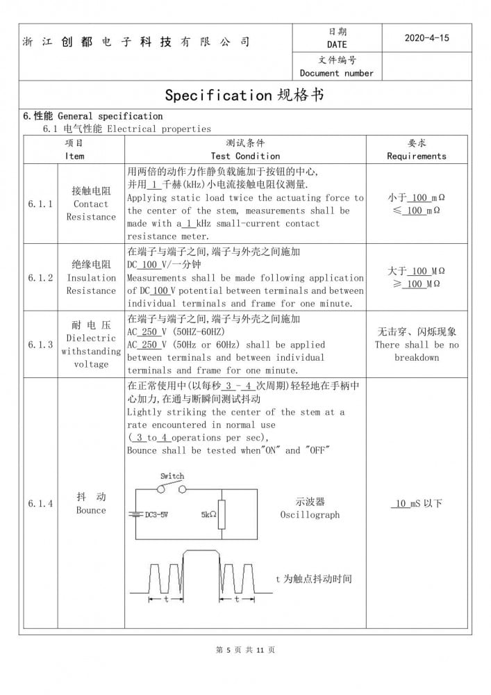 CAX TS1107S specification page 5