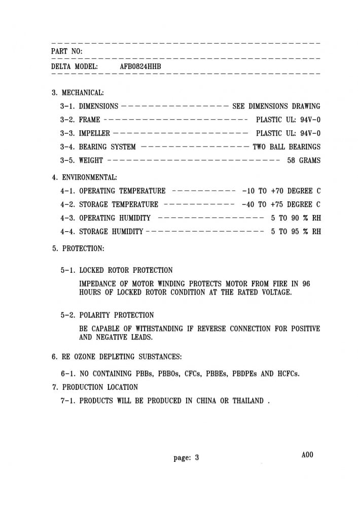 AFB0824HHB specification page 4