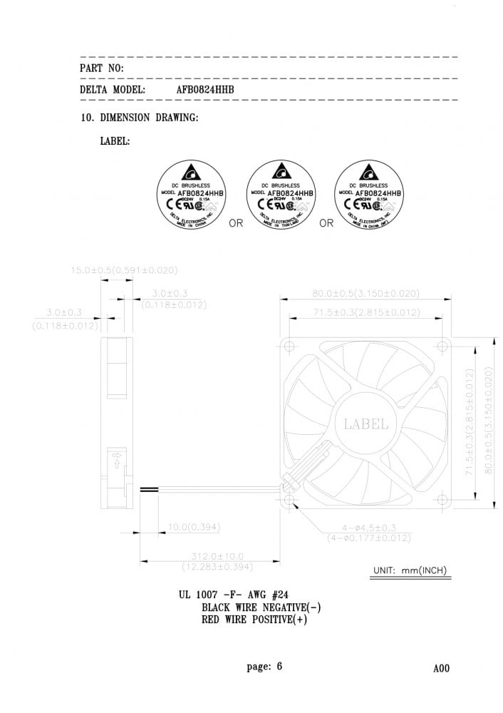 AFB0824HHB specification page 7