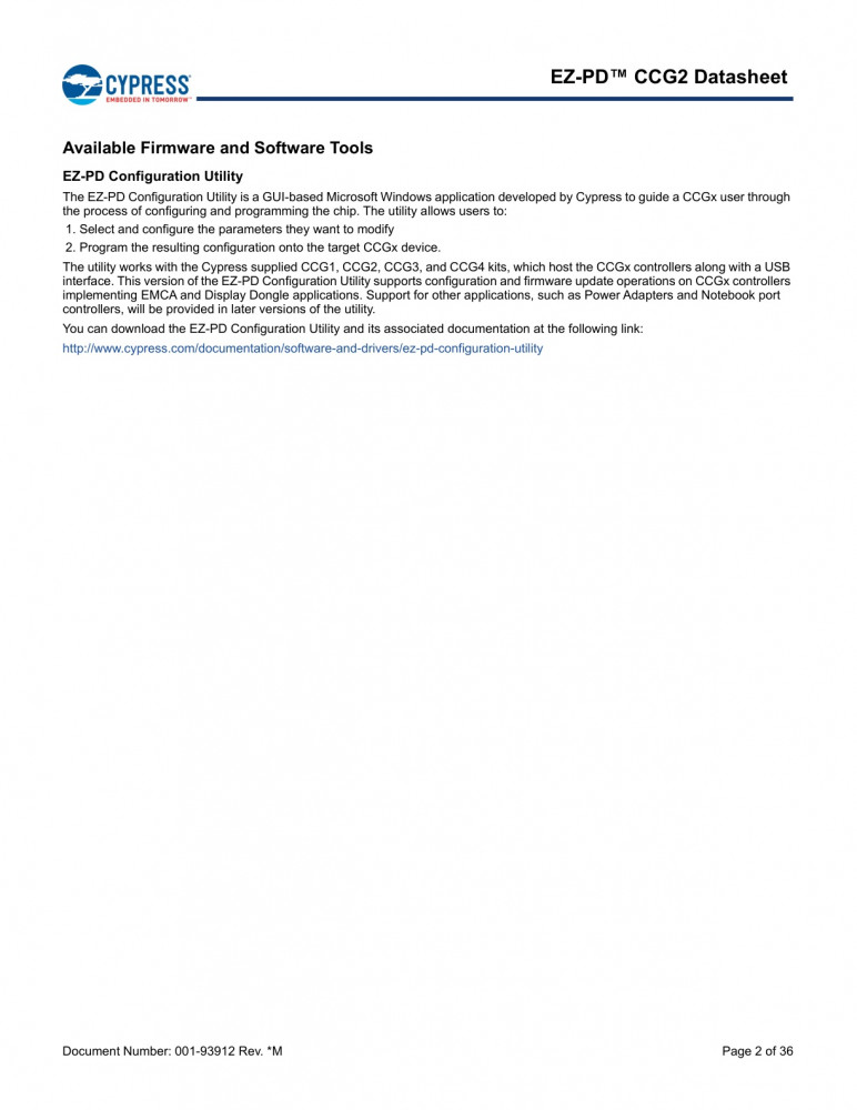 CYPD2122 datasheet page 2