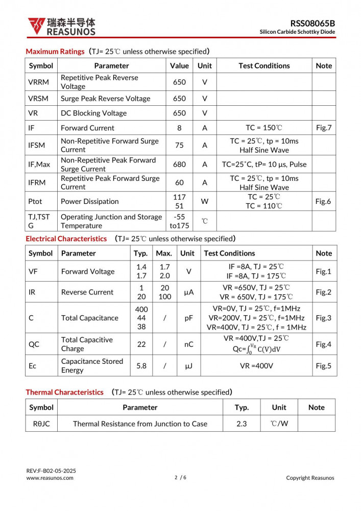 RSS08065B datasheet page 2