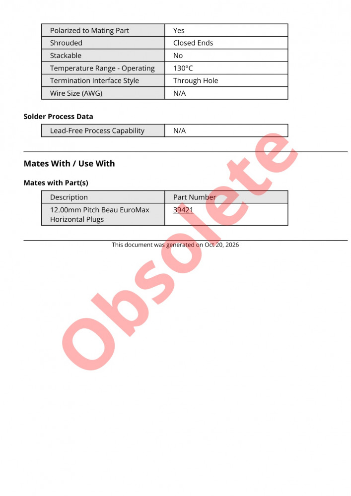 Product document image 3 for MOLEX 394250004