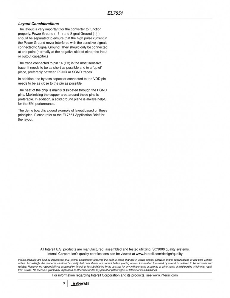 EL7551CU datasheet page 9