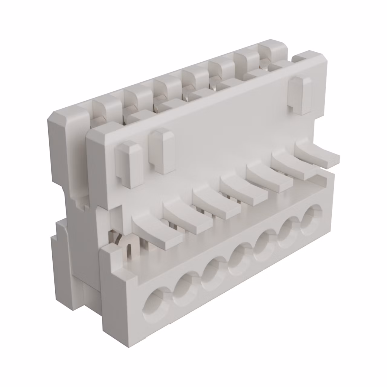 Appli-Mate RAST 2.5 IDT Housing, 2.50mm Pitch, Direct/Indirect, Female, 7 Circuits, All Position Keys, Voided Circuit 2, Black Color Stripe