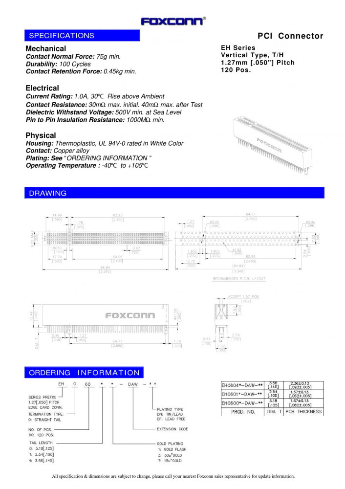 FOXCONN EH06003-DAW-DF datasheet preview