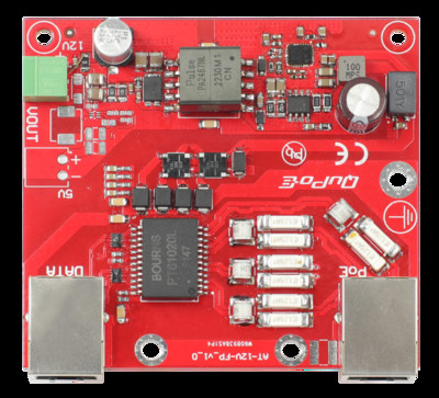 QuPoE AT-12V-FP - active splitter that provides full PoE and data output protection. It is compliant with the IEEE802.3at standard. The device is ideal for outdoor applications and powering gateway devices, routers, etc. for sale