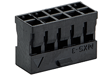 Mini-Lock Receptacle Housing, 2.50mm Pitch, Single Row, Positive Lock, 15 Circuits, Black, PFAS-Free