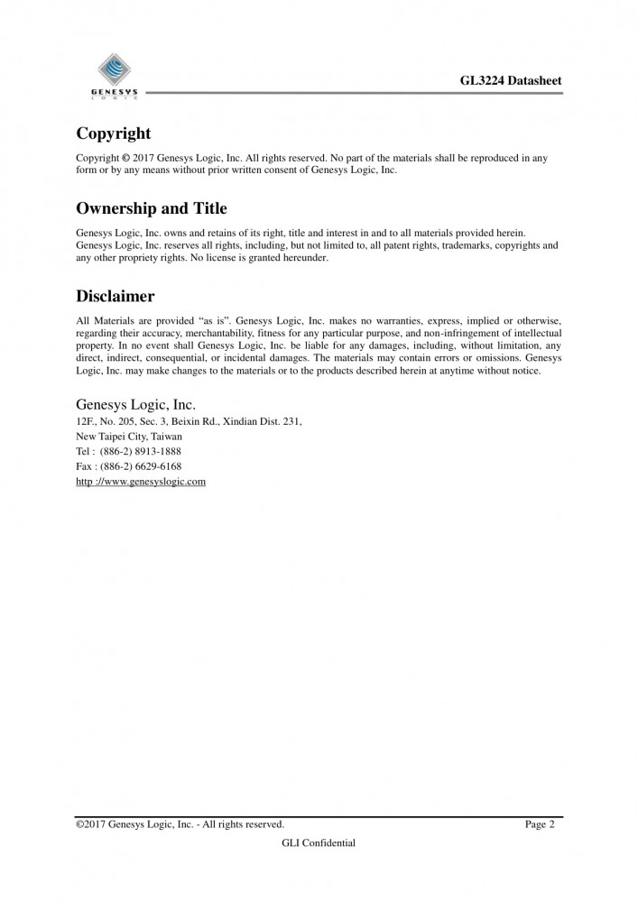 GL3224 datasheet page 2
