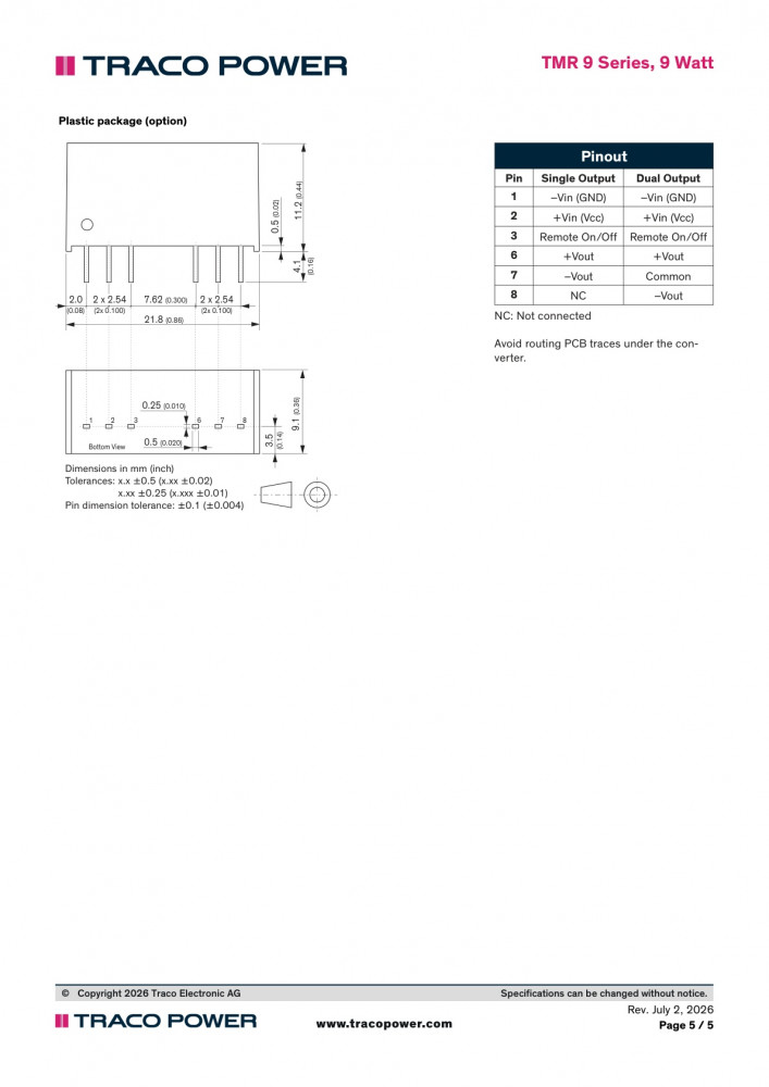 TMR 9 series datasheet page 5