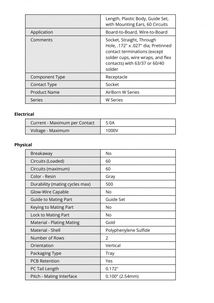 WTB60SAD11SY-D01 technical document preview, page 2