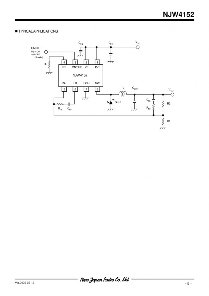 NJW4152 datasheet page 5