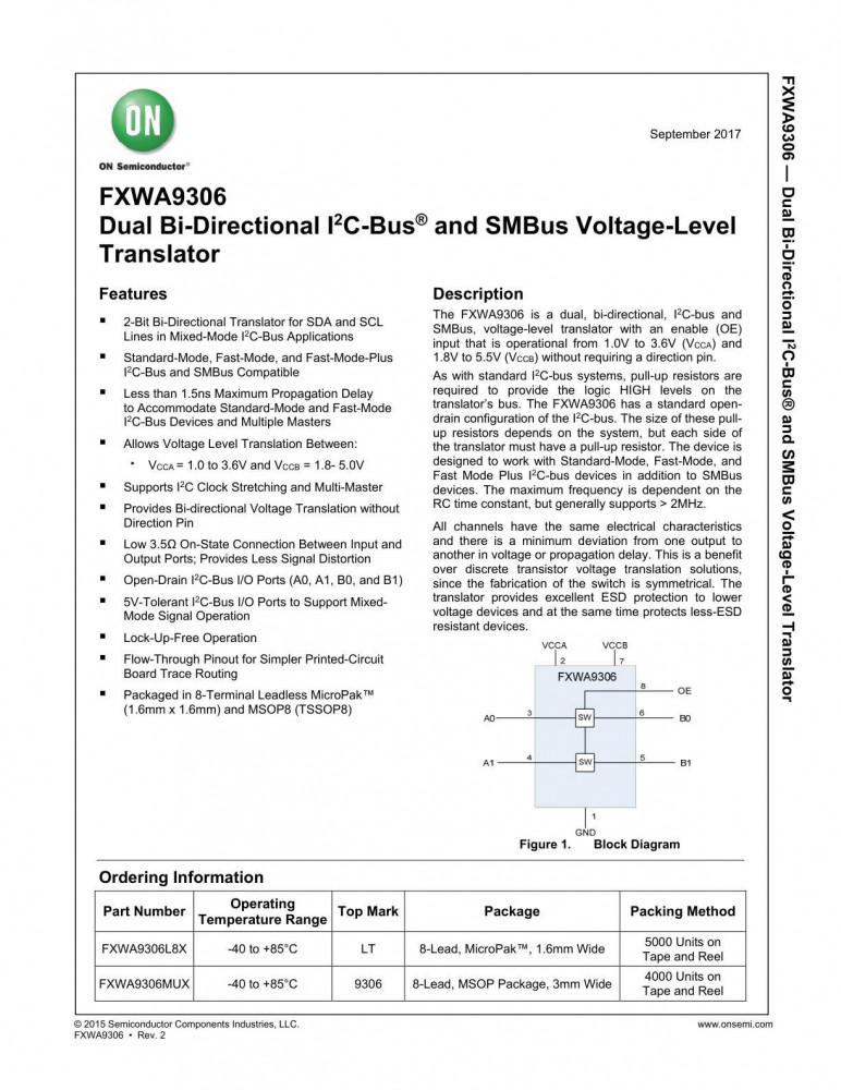 FXWA9306 datasheet page 2