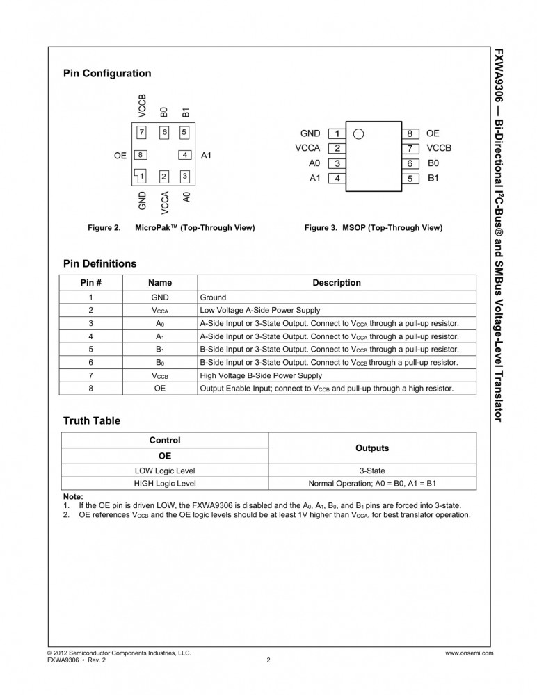 FXWA9306 datasheet page 3