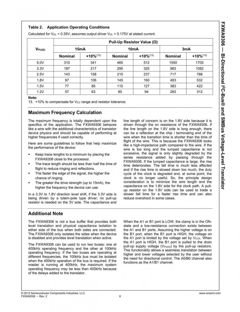 FXWA9306 datasheet page 9