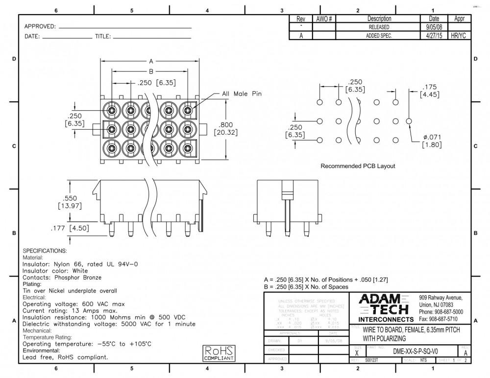 DME-06-S-P-SQ-V0 datasheet page 1