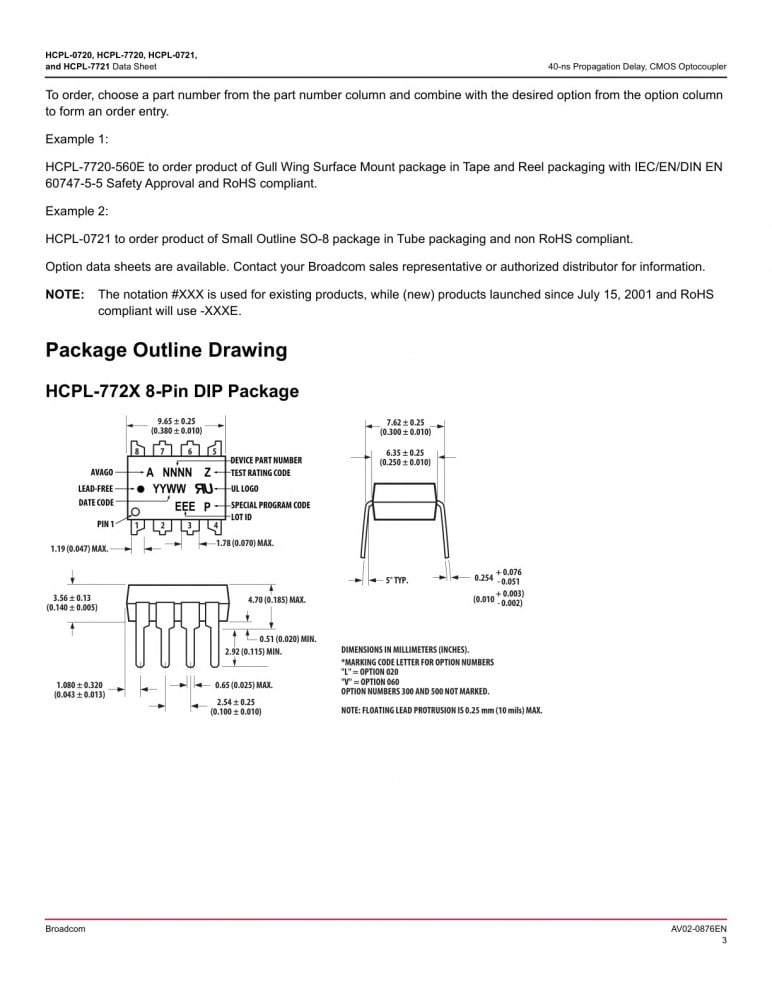 HCPL-0721 datasheet page 3