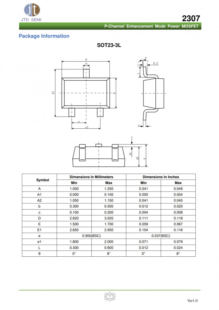 JTD2307 datasheet page 3