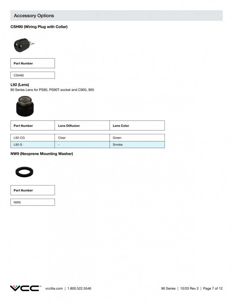 VCC 90 Series datasheet page 7
