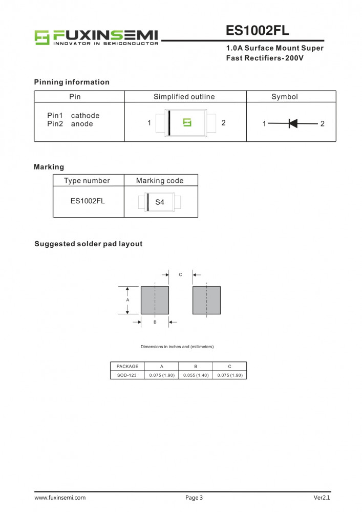 ES1002FL datasheet page 3