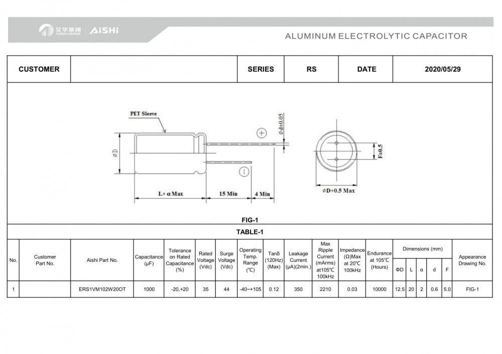 AISHI ERS1VM102W20OT approval sheet page 3