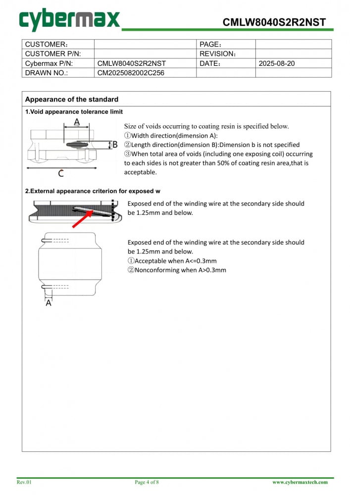 CMLW8040S2R2NST specification page 4