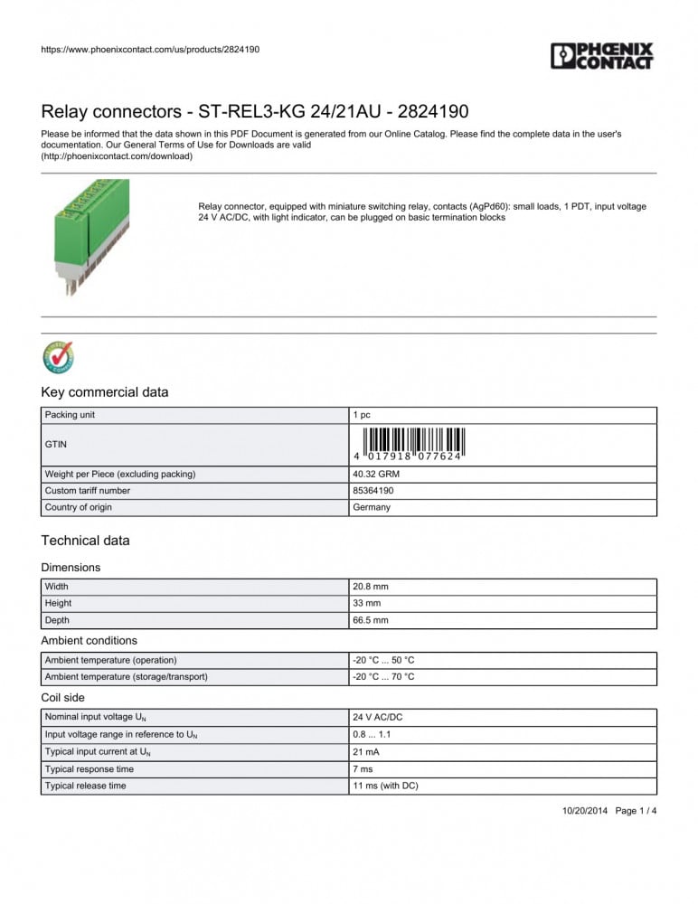 2824190 technical document page 1