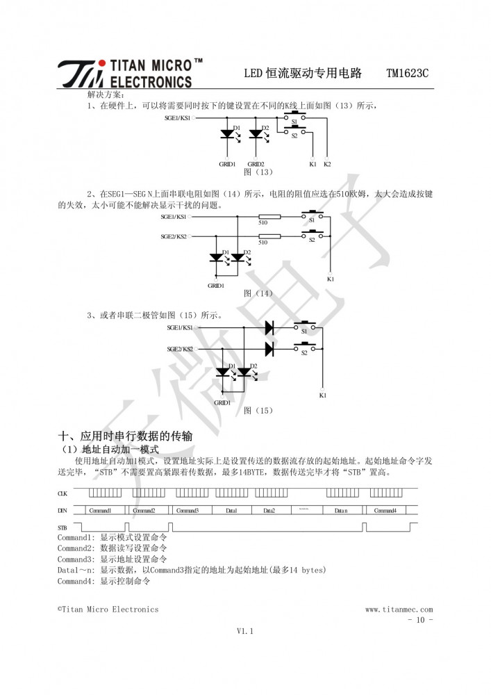 TM1623C datasheet page 10