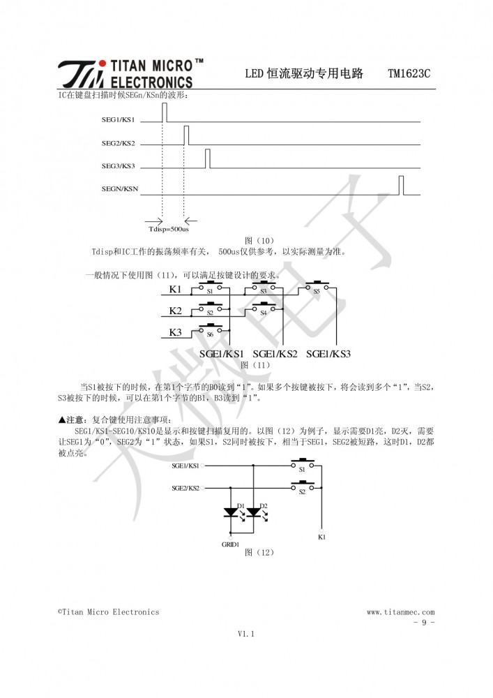 TM1623C datasheet page 9