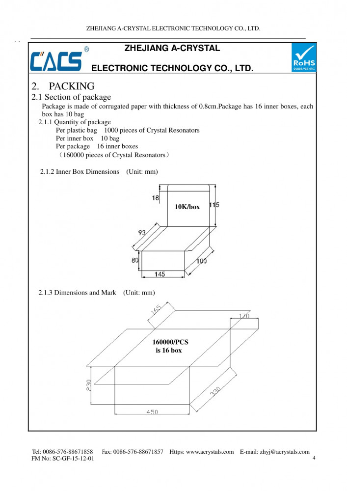 DTLF206 specification document, page 4