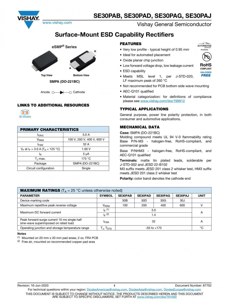 SE30PA technical document page 1