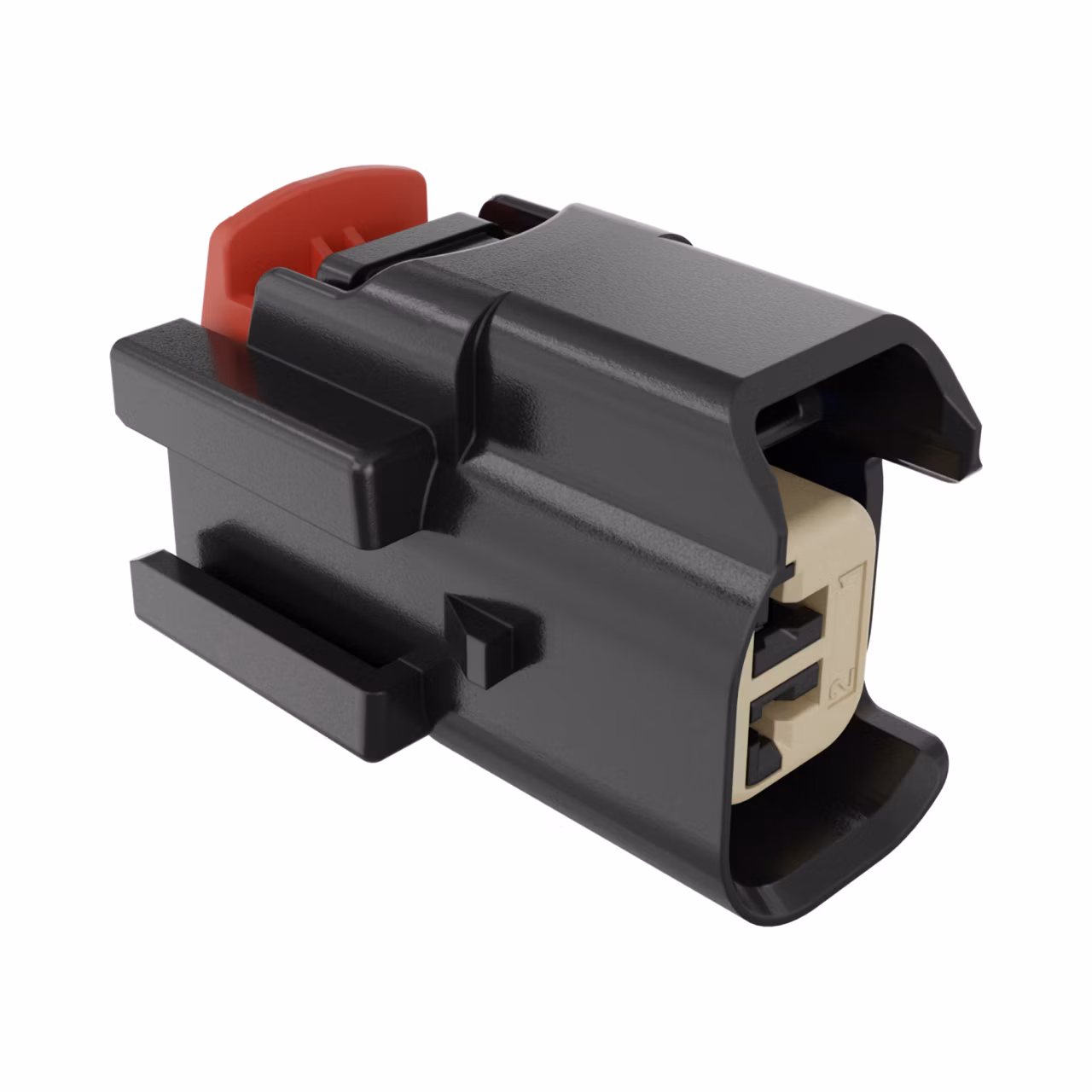 MX150 Cable-Sealed Female Connector Assembly, Single Row, 2 Circuits, Keying Option D, with Clipslot, with Connector Position Assurance, Black for sale