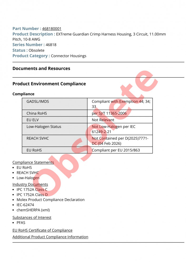 MOLEX 468180001 technical document image 1
