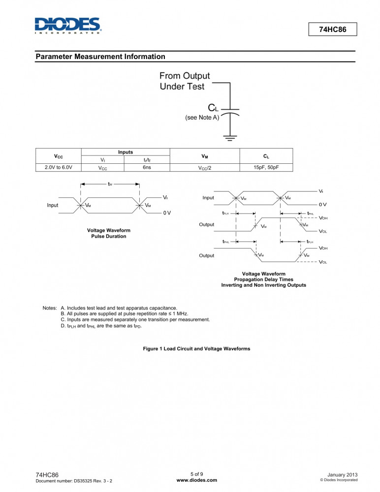 74HC86T14-13 datasheet page 5