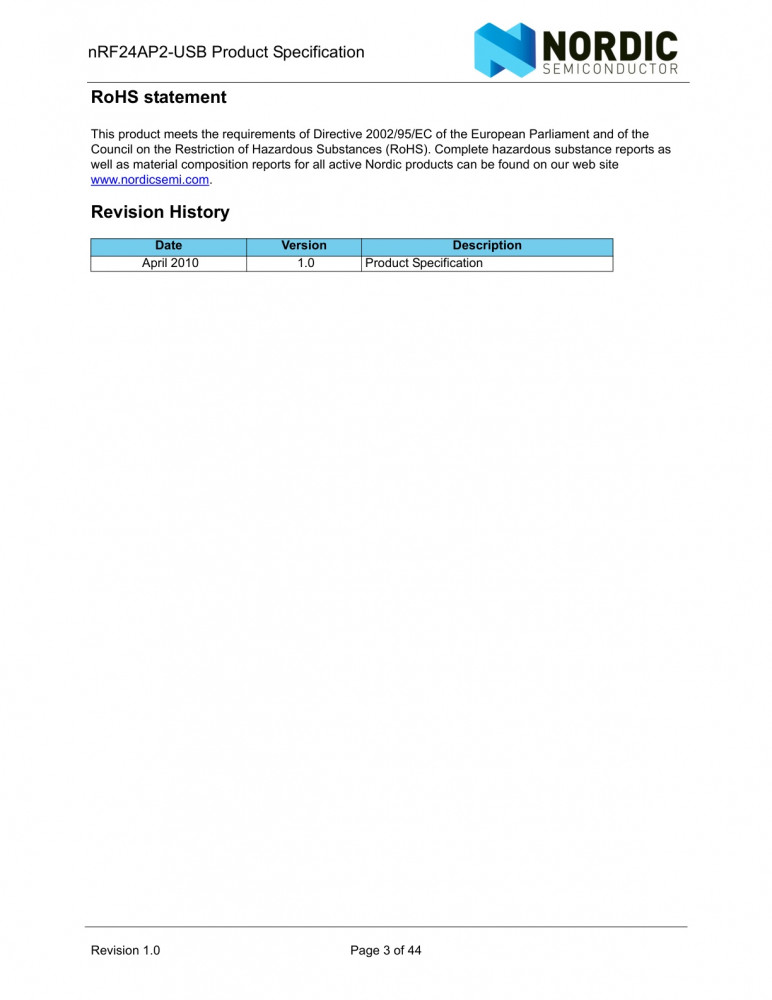 NRF24AP2-USBQ32-T datasheet page 3