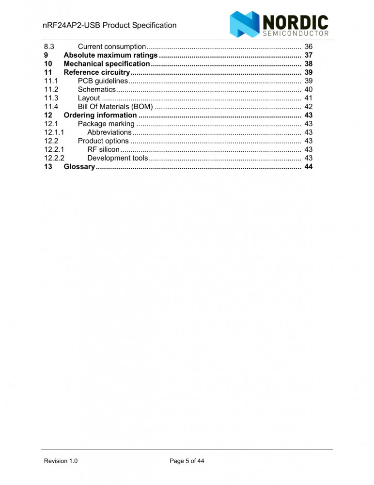 NRF24AP2-USBQ32-T datasheet page 5