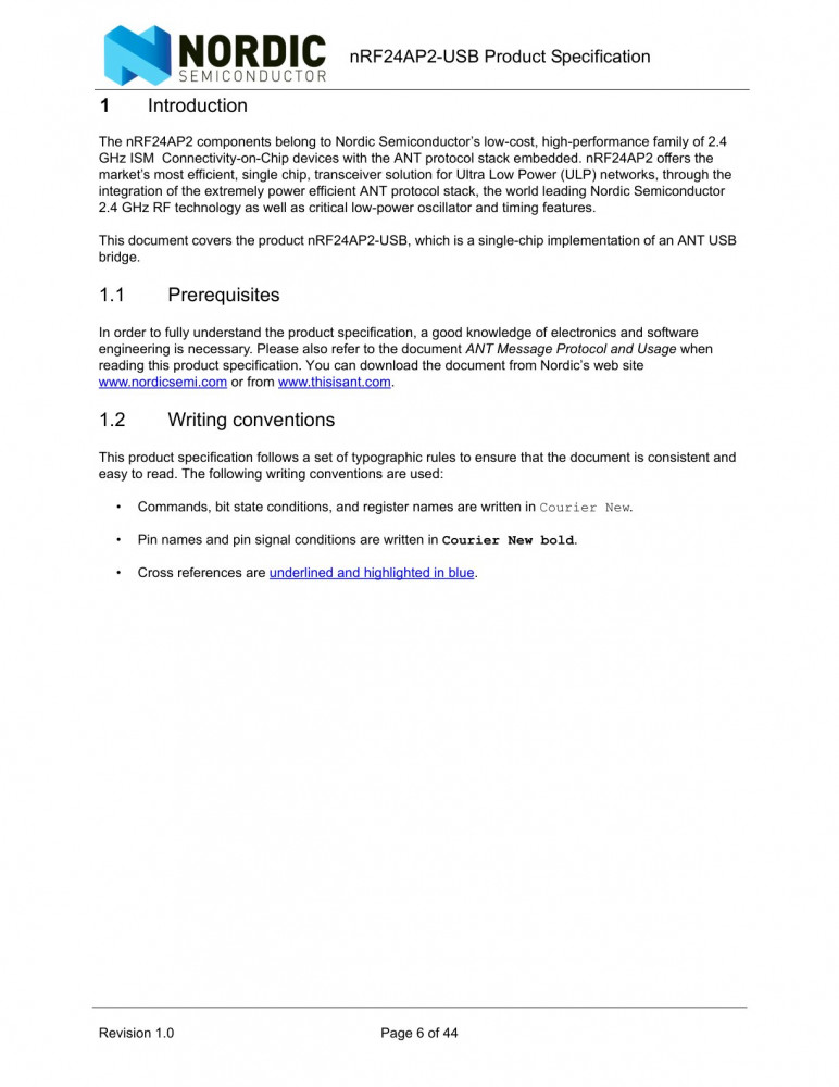 NRF24AP2-USBQ32-T datasheet page 6