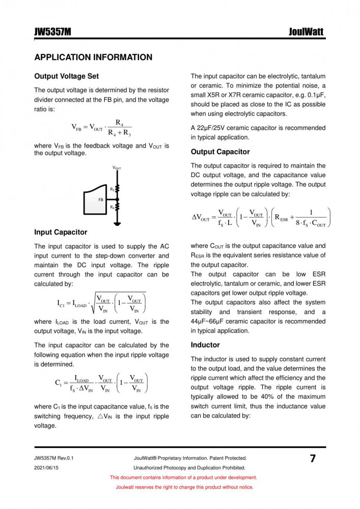 JW5357M datasheet page 7